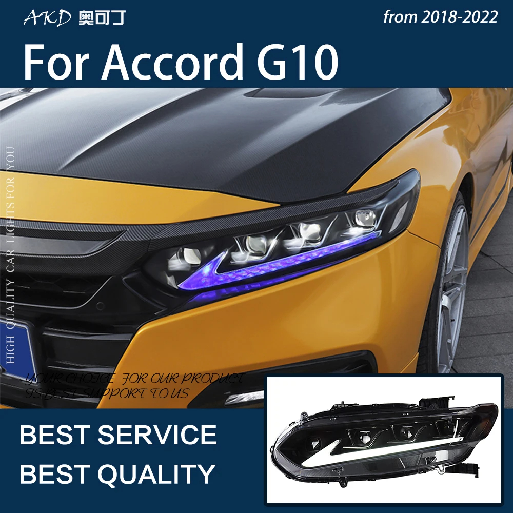 AKD Car Lights for Honda Accord X G10 2018-2022 LED Auto Headlights ...