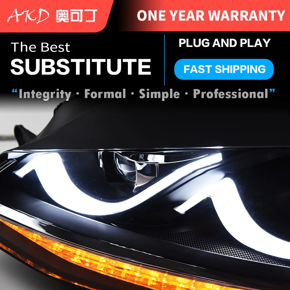 AKD tuning cars Headlight For VW Golk7 Golf 7 MK7 Headlights LED DRL ...