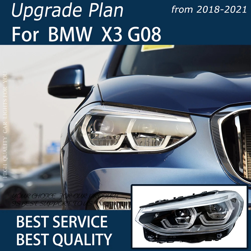 AKD Car Lights for BMW X3 2018-2021 G08 G01 LED Auto Headlight Assembly ...