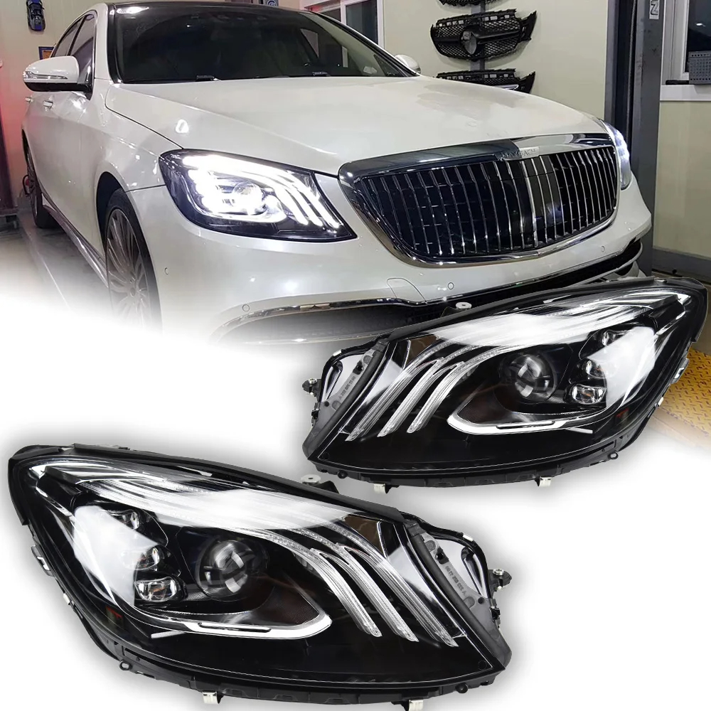 AKD Car Styling Head Lamp for BENZ W222 Headlights 2014-2019 S350 S400 ...