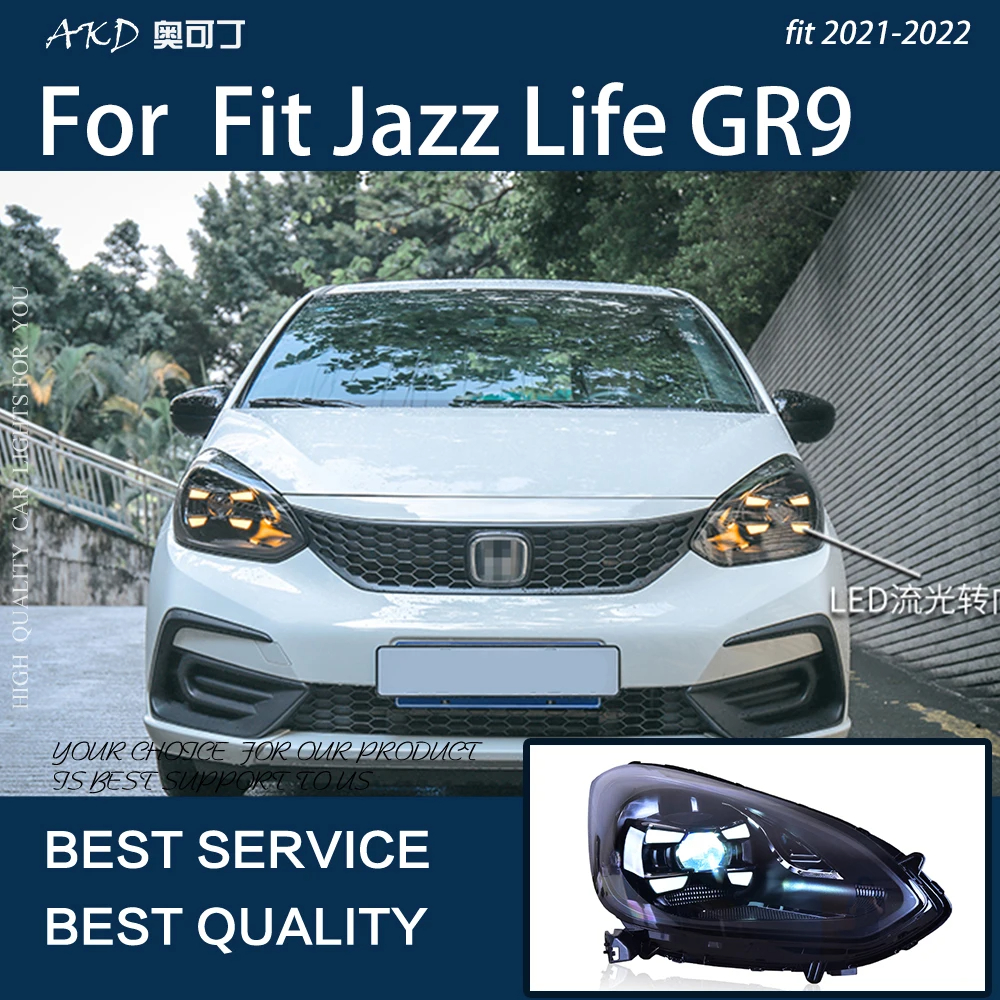 AKD Car Lights For Honda Jazz Fit 2021-2022 GR9 Life LED Auto ...