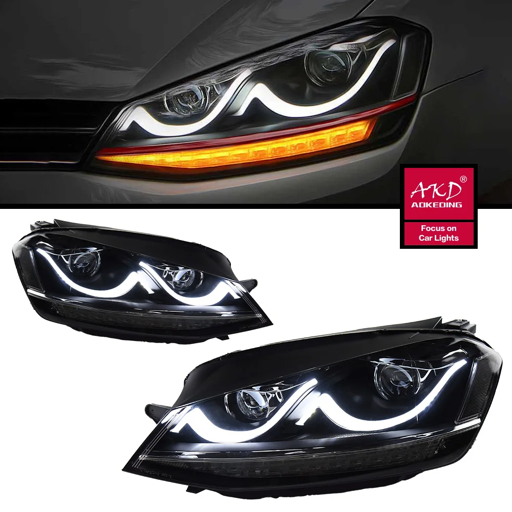 AKD tuning cars Headlight For VW Golk7 Golf 7 MK7 Headlights LED DRL ...