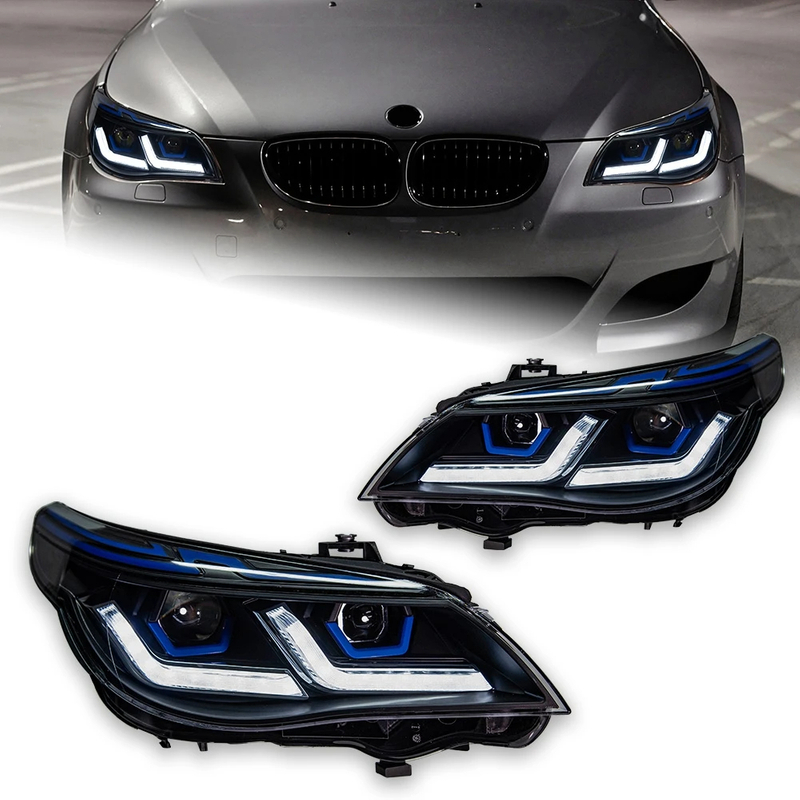 AKD Car Styling Head Lamp for BMW E60 Headlights 2003-2009 523i 530i ...