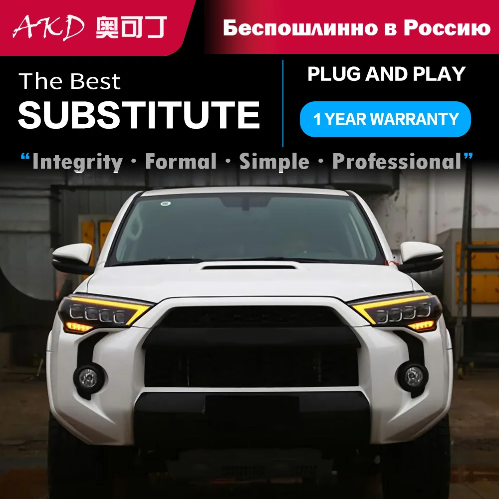 AKD Head Lamp for Toyota 4 Runner LED Headlight 2014-2020 Headlights ...
