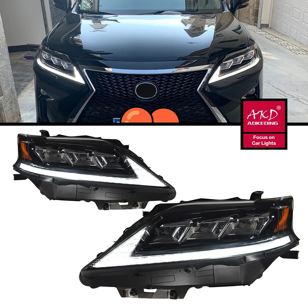 AKD Car Lights For Lexus RX270 RX350 RX450 2009-2015 LED Auto Headlight ...