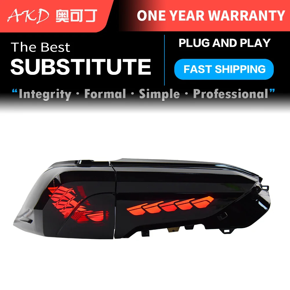 AKD 4 PCS Car Tail Lights Parts For RAV4 RAV 4 2019 2020 2021 ...