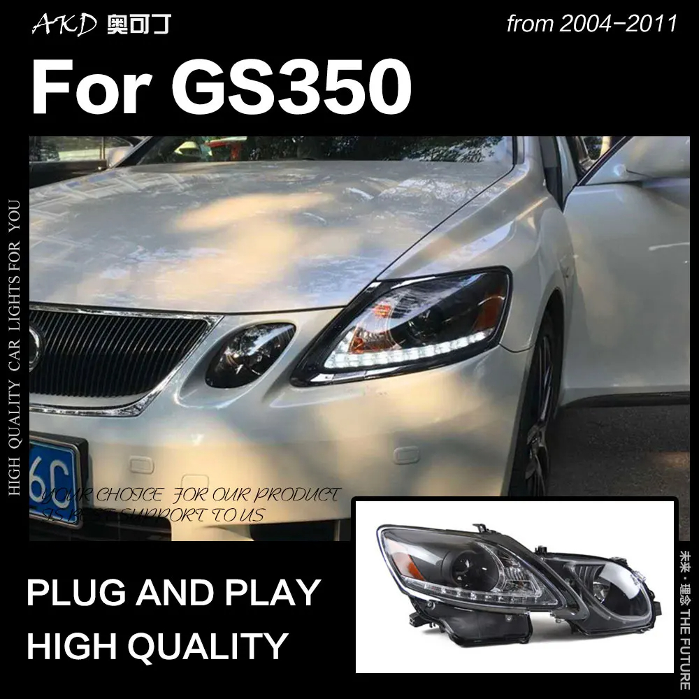 AKD Car Styling Head Lamp for Lexus GS350 Headlight 2004-2011 GS300 LED ...