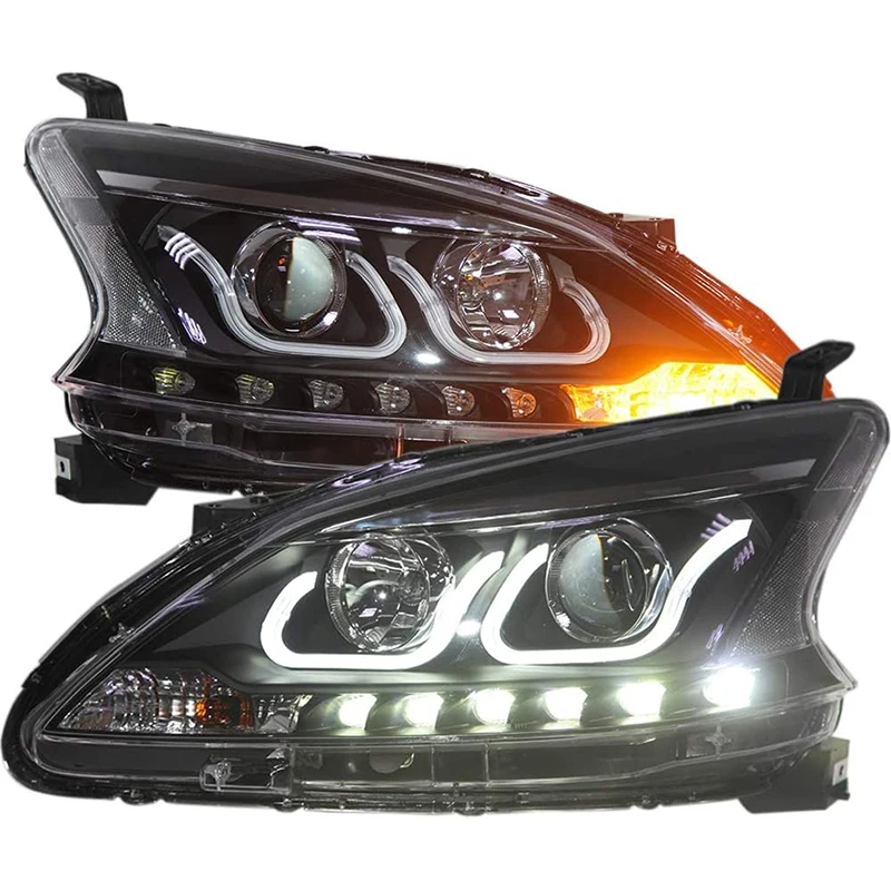 AKD Car Styling Head Lamp for Sylphy Headlights 2012-2014 Sentra LED ...