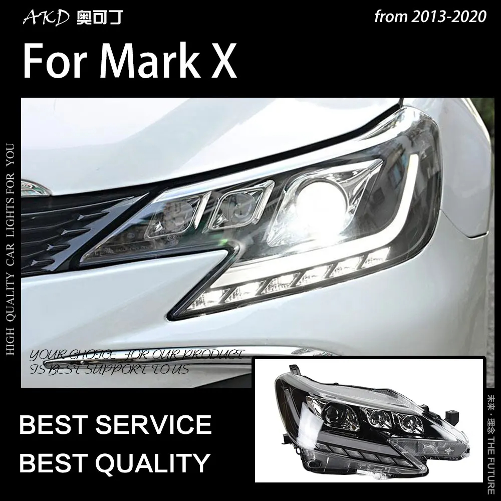 AKD Car Styling Head Lamp for Toyota Mark X Headlights 2014-2018 Reiz ...