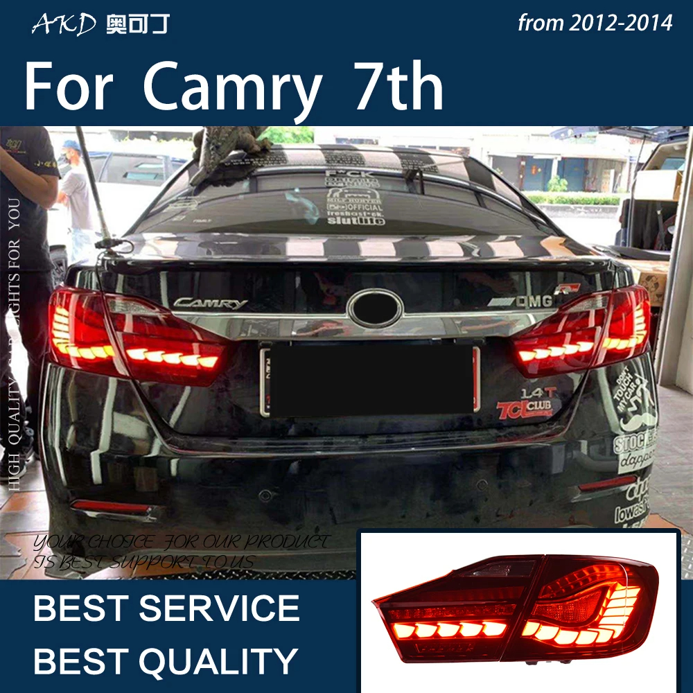 AKD Car Lights For Toyota Camry 2012-2014 7th LED Auto Taillights ...