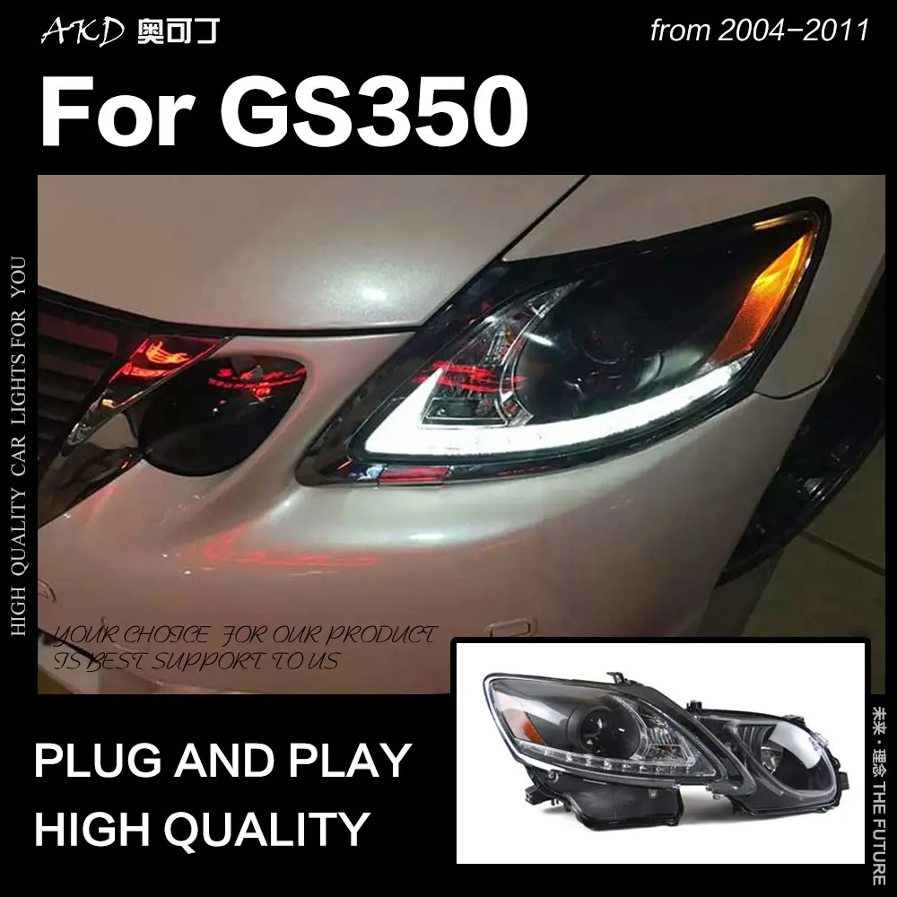 AKD Car Styling Head Lamp for Lexus GS350 Headlight 2004-2011 GS300 LED ...